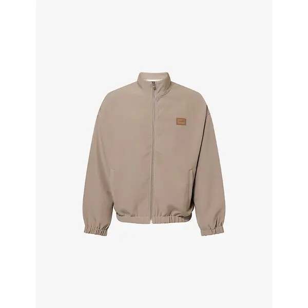Amiri Logo Patch Woven Track Jacket - Dark Sand