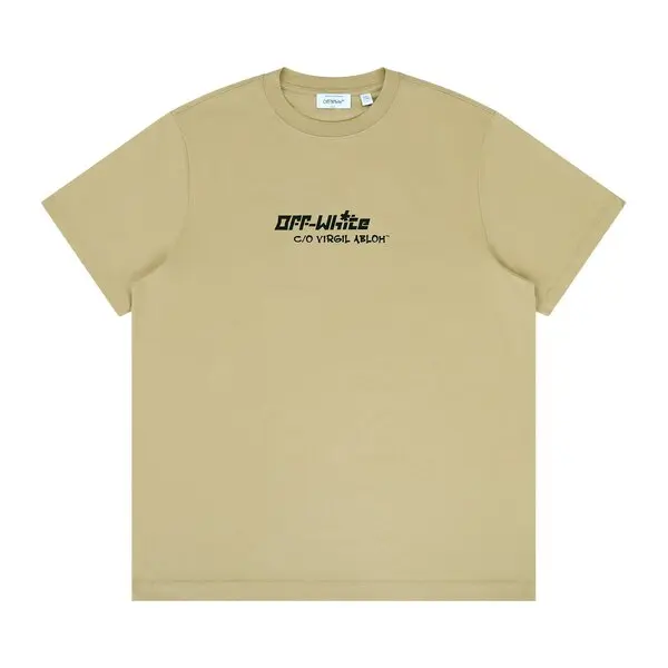 Off-White Cryst Croco" Slim Fit T-shirt - Tan