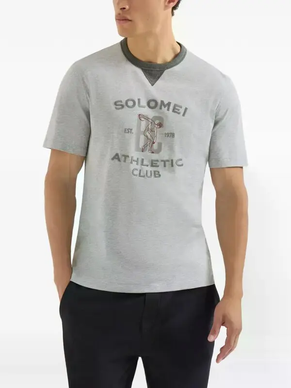 Brunello Cucinelli Cotton Jersey Crew-neck T-shirt With Print