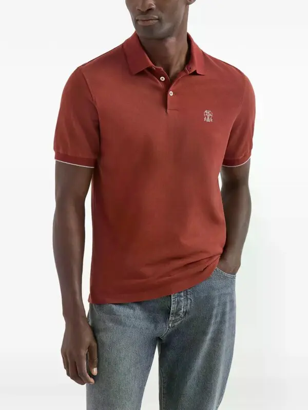 Brunello Cucinelli Cotton-piqué Polo Shirt With Logo