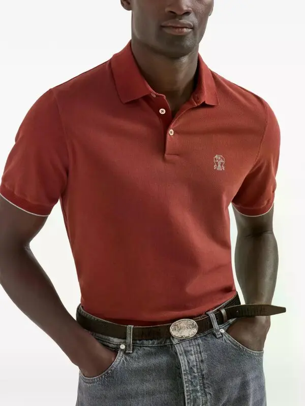 Brunello Cucinelli Cotton-piqué Polo Shirt With Logo