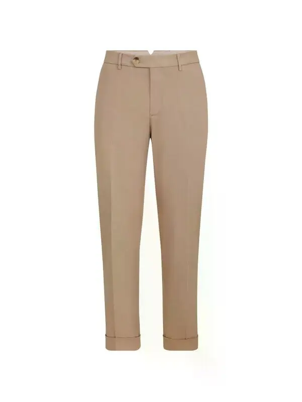 Brunello Cucinelli Garment-dyed Italian-fit Comfort Cotton Gabardine Trousers - Neutrals