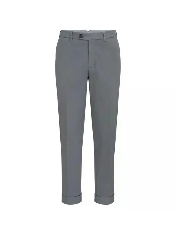 Brunello Cucinelli Garment-dyed Comfort Cotton Gabardine Trousers - Grey