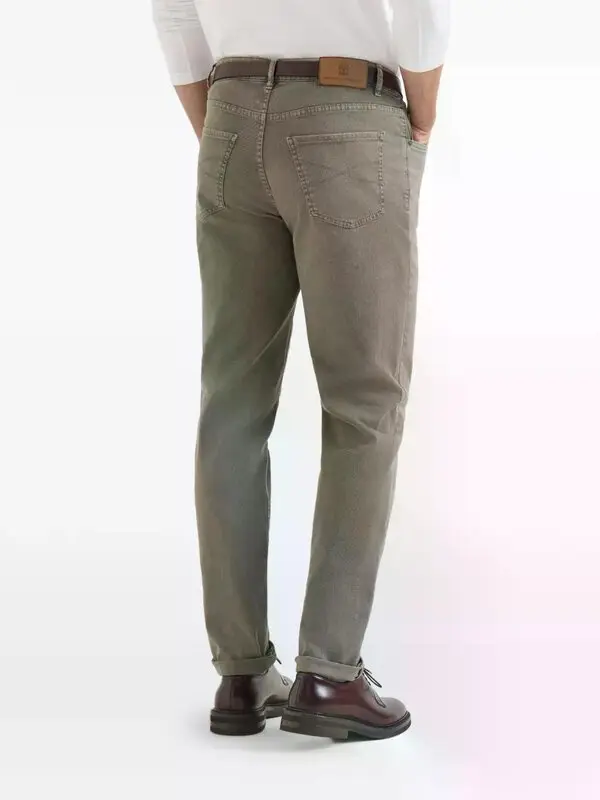 Brunello Cucinelli Traditional Fit Five-pocket Denim Trousers - Green