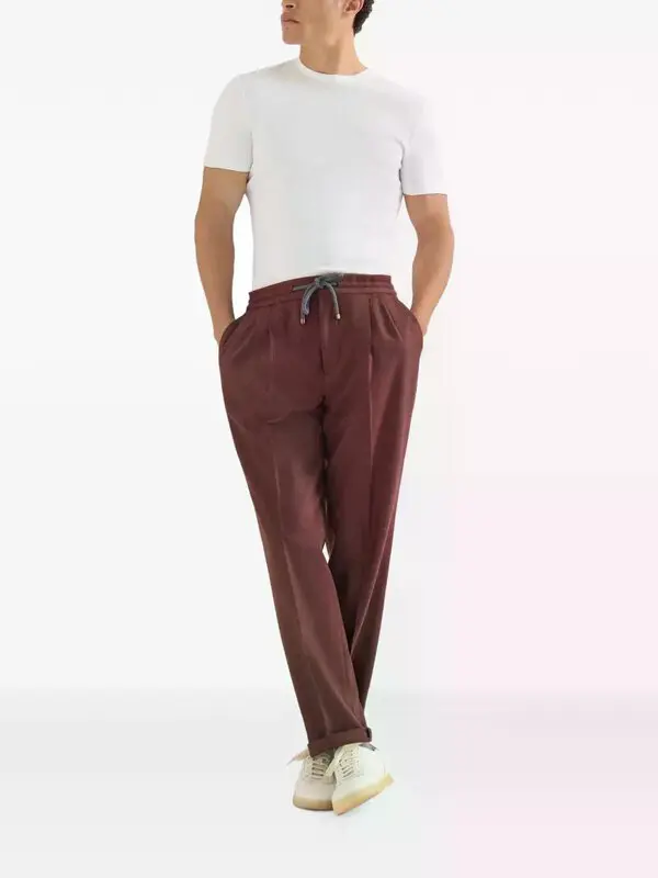 Brunello Cucinelli Virgin Wool And Cashmere Flannel Trousers