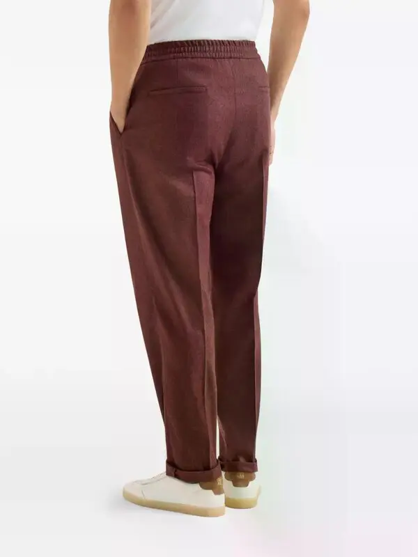 Brunello Cucinelli Virgin Wool And Cashmere Flannel Trousers