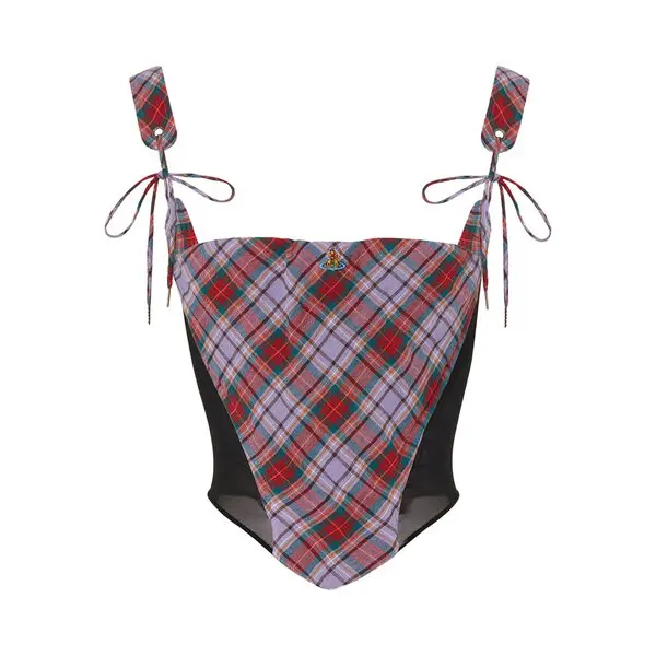VIVIENNE WESTWOOD Corset With Plaid Pattern - Multicolor