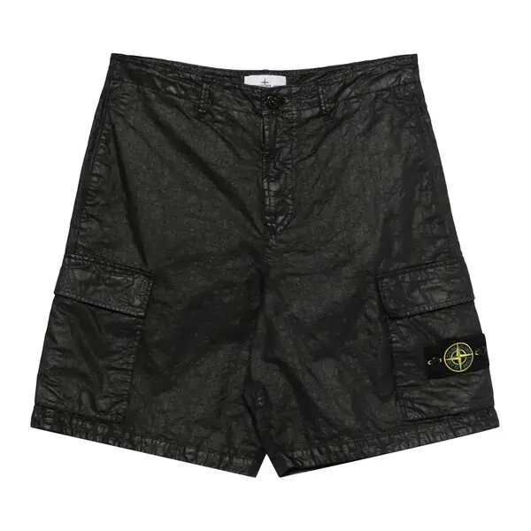 Stone Island Cargo Pocket Shorts - Black