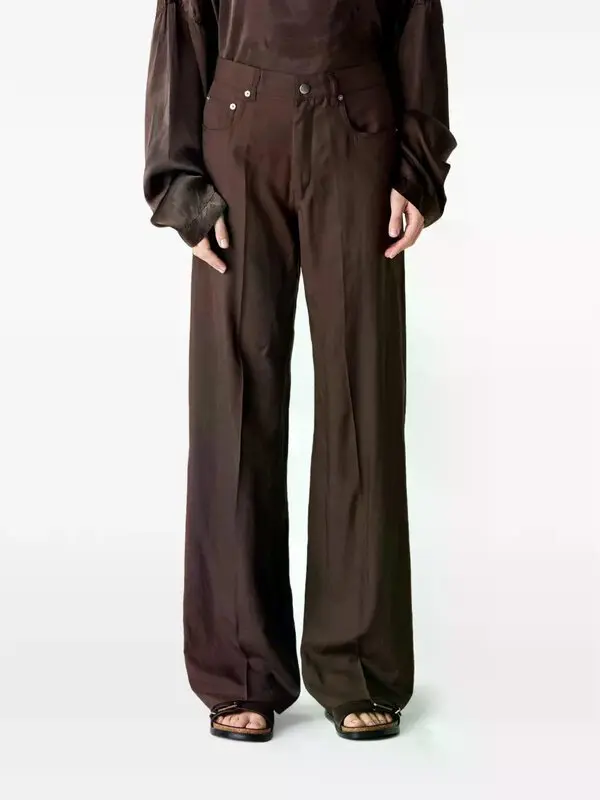 Rick Owens Geth Pressed Crease Jeans - Brown