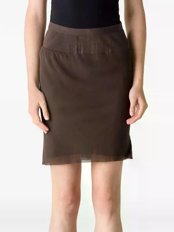 Rick Owens Gathered Skirt In Dark Grey - Brown