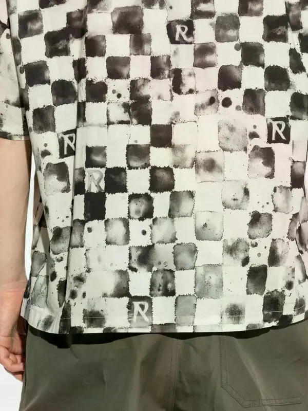 REPRESENT Checkerboard-print Short-sleeve Shirt