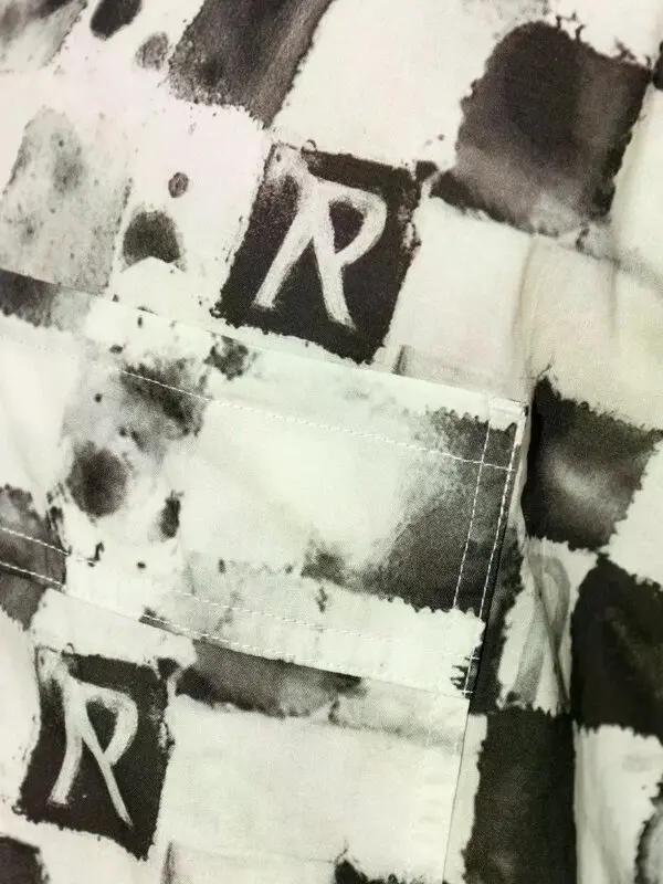 REPRESENT Checkerboard-print Short-sleeve Shirt