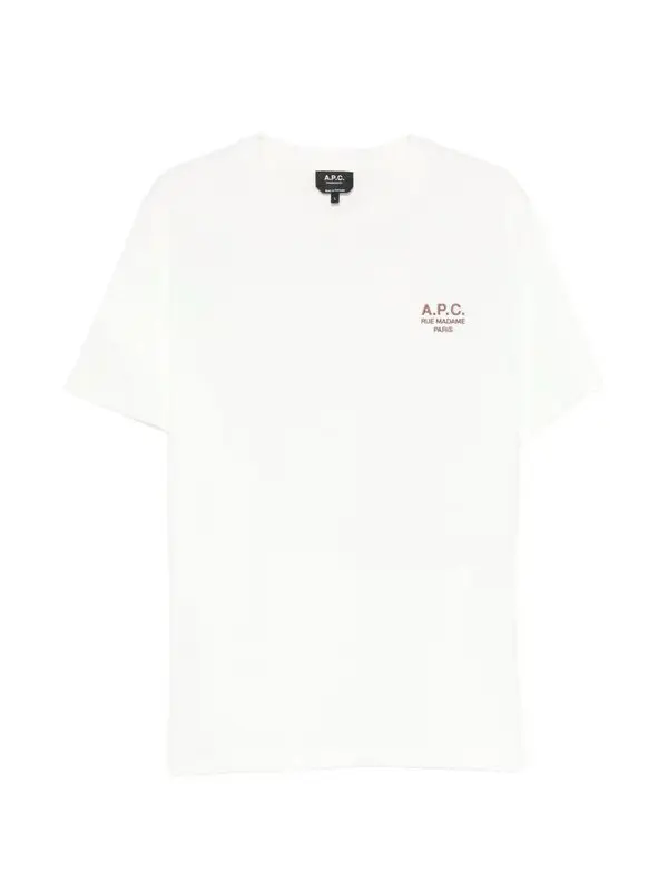 A.p.c. Rue Madame Logo-embroidered T-shirt - Neutrals