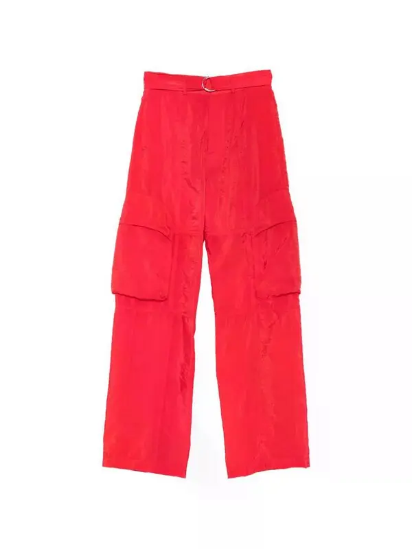 THE FRANKIE SHOP Belted Cargo Pants - Red