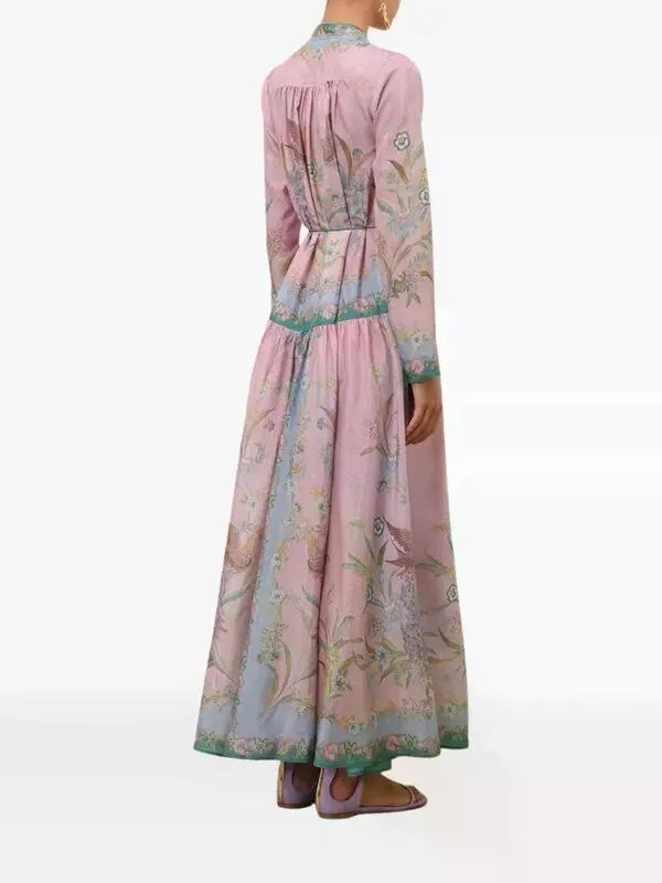 Zimmermann Floral Print Silk Maxi Dress