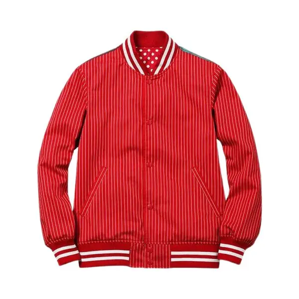 Supreme X Comme Des Garcons Reversible Varsity Jacket - Red