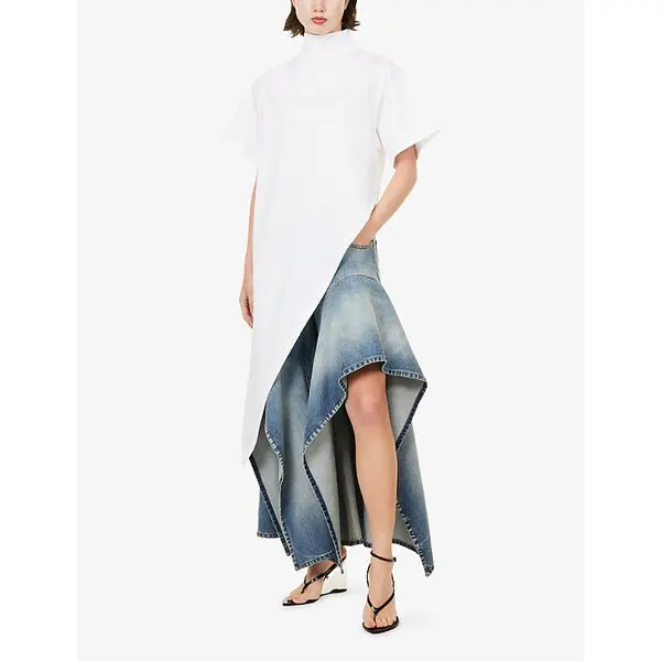 Alaïa Asymmetrical Cotton T-shirt