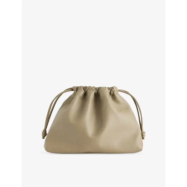 THE FRANKIE SHOP Faux Leather Pouch - Sage