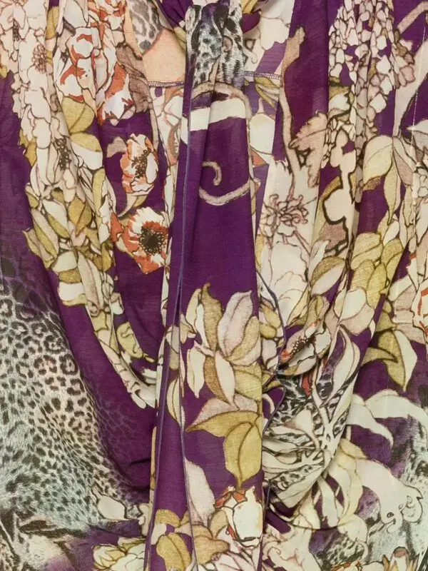 Roberto Cavalli 2000s Floral Print Blouse