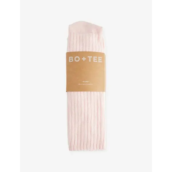 Bo+tee Pack Of Three Ribbed Cotton-blend Crew Socks - Multi