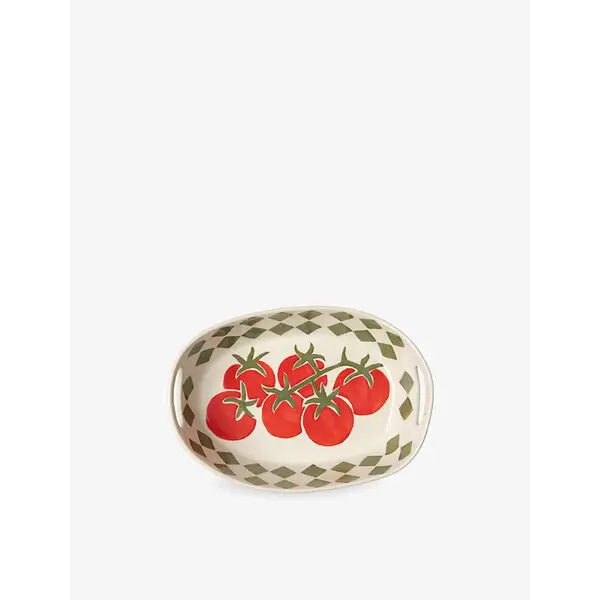DAMSON MADDER Nonna's House Tomato Ceramic Serving Bowl - Yellow Green