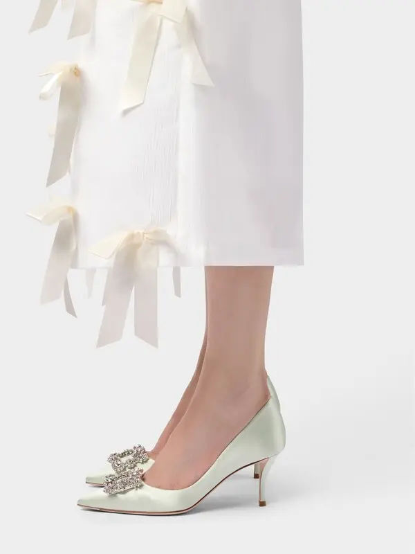 ROGER VIVIER Efflorescence Satin Pumps