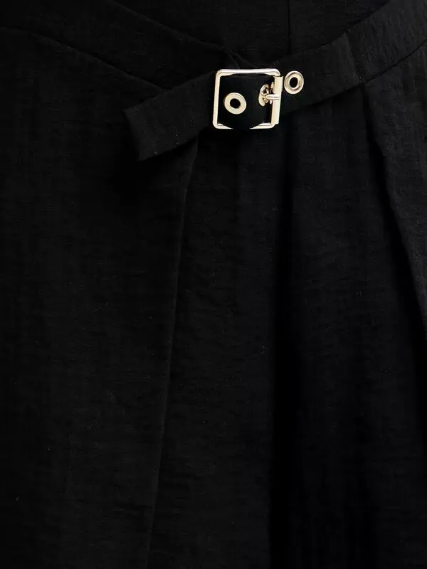 SIMONA CORSELLINI Textured Shorts With Buckle Detail