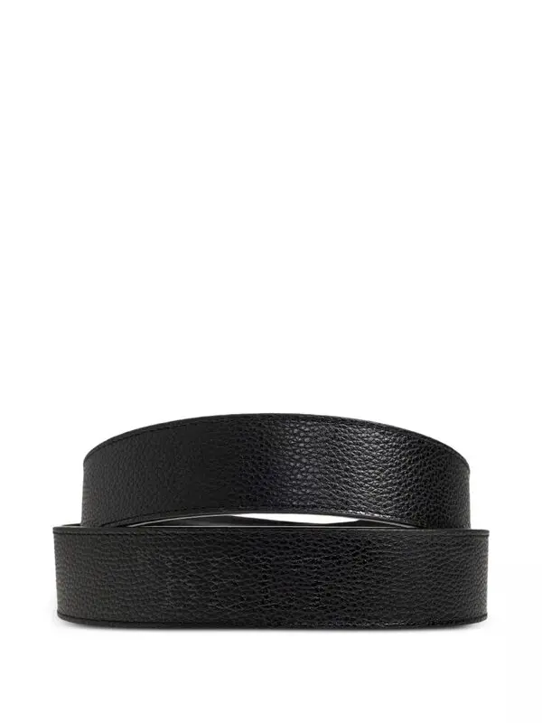 Off-White Grained Leather Belt With Arrow Buckle