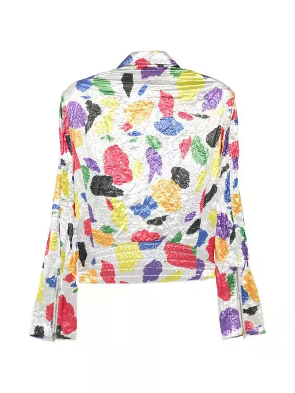 Jeremy Scott Printed Biker Jacket