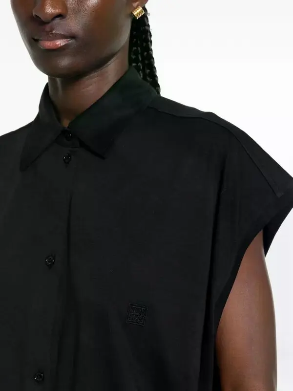 TOTEME Sleeveless Midi Shirt Dress With Button Fastening