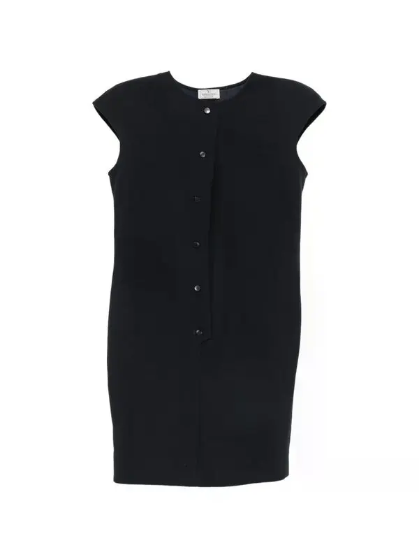 Valentino Garavani 1980s Button-up Midi Dress - Blue