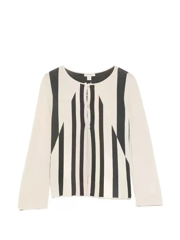 Giorgio Armani Striped Cardigan - Neutrals