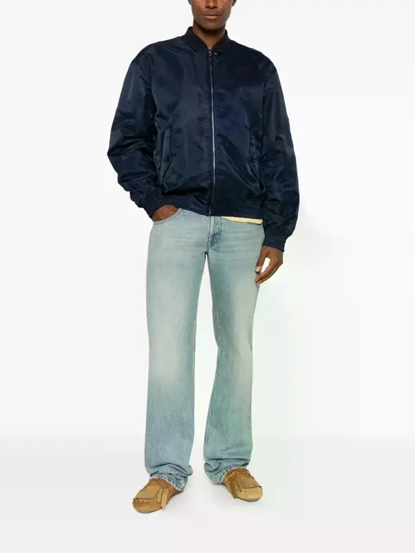 Valentino Garavani V-logo Zip-up Bomber Jacket - Blue