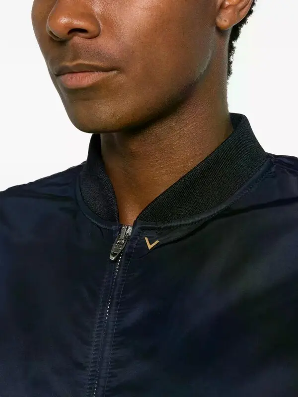 Valentino Garavani V-logo Zip-up Bomber Jacket