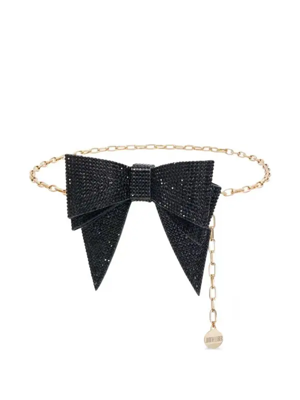 Judith Leiber Embellished Bow Belt - Gold
