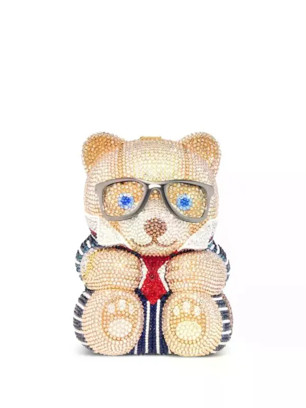 Judith Leiber Teddy Bear Clutch Bag - Gold