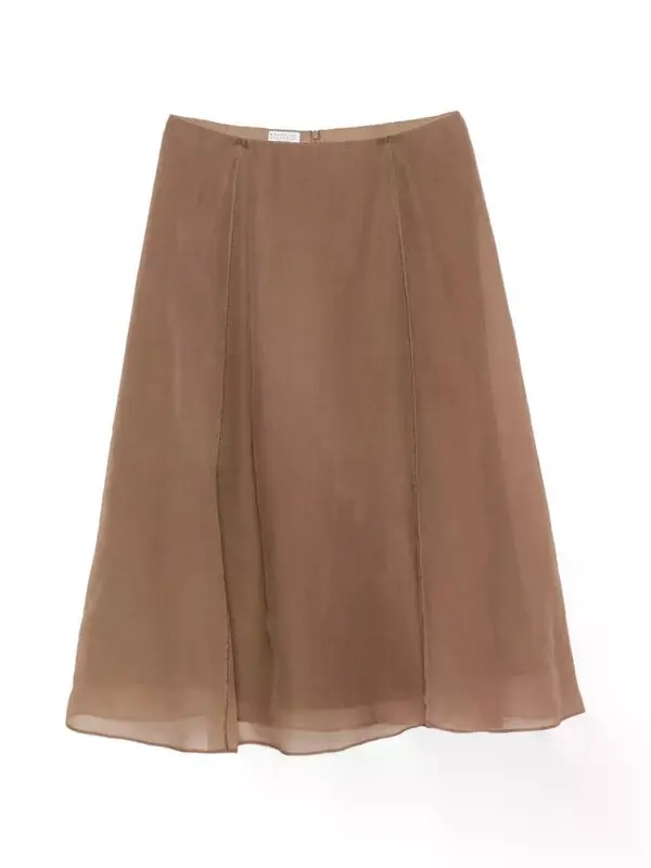 Brunello Cucinelli Sheer Panelled Skirt