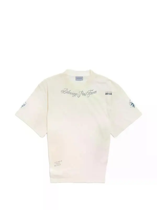 Balenciaga Graphic Print T-shirt - Neutrals