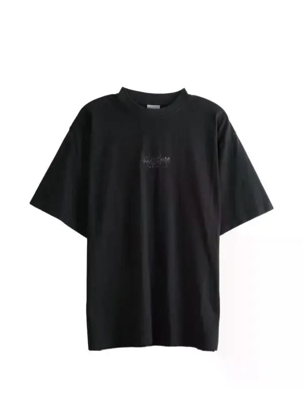 Balenciaga Logo Print T-shirt - Black