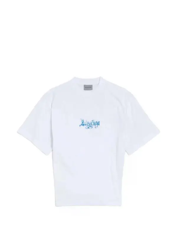 Balenciaga Logo Print T-shirt - White