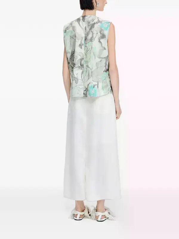 JNBY Twist-pleated Sleeveless Top - Green