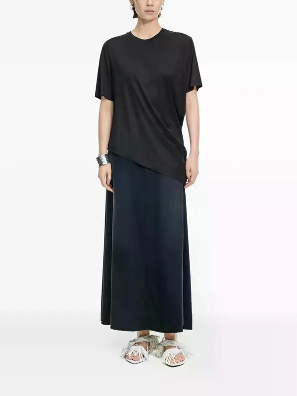 JNBY Asymmetric Hem T-shirt - Black
