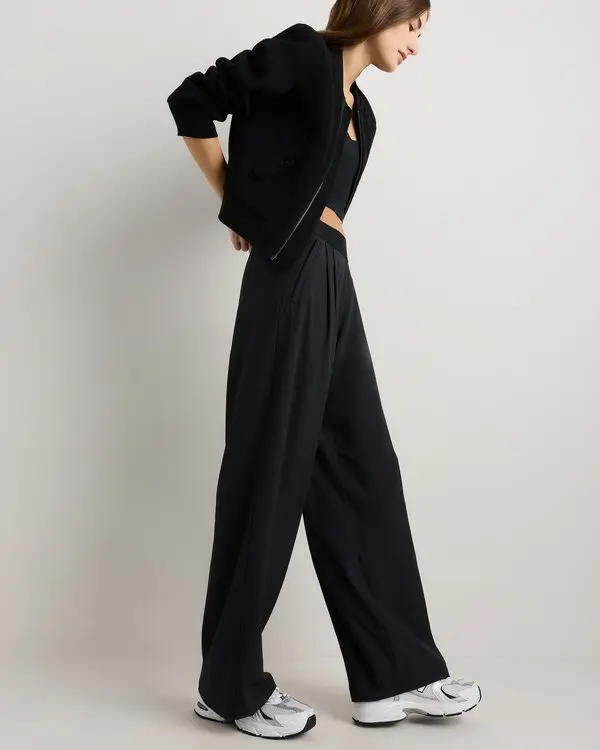 Quince Performance Tech Wide Leg Pants - Black