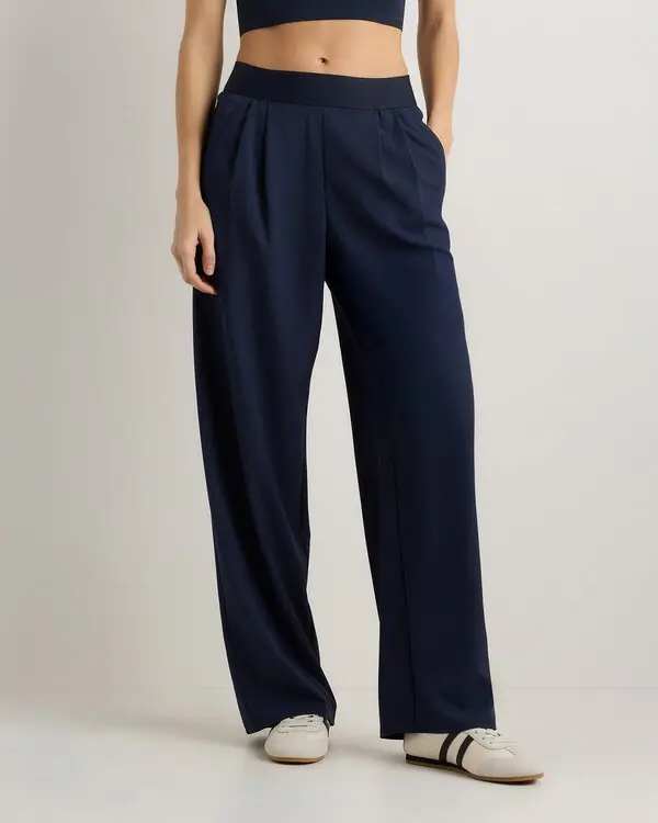 Quince Performance Tech Wide Leg Pants - Deep Navy
