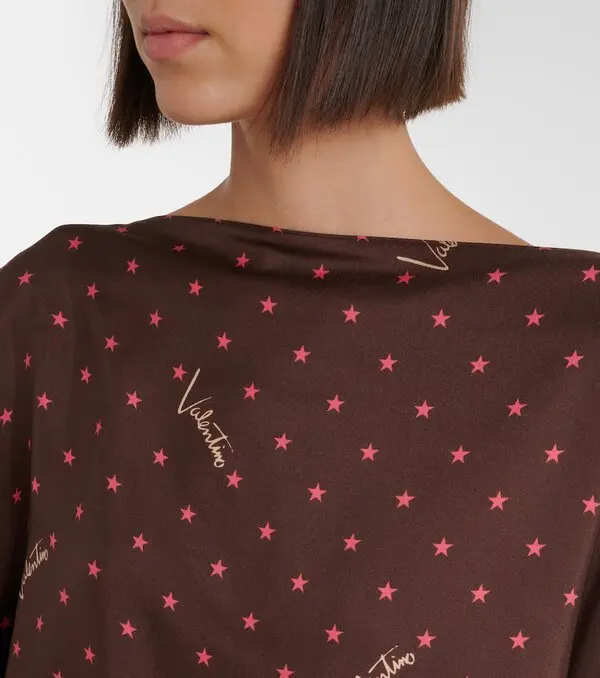 Valentino Garavani Printed Silk Twill Top