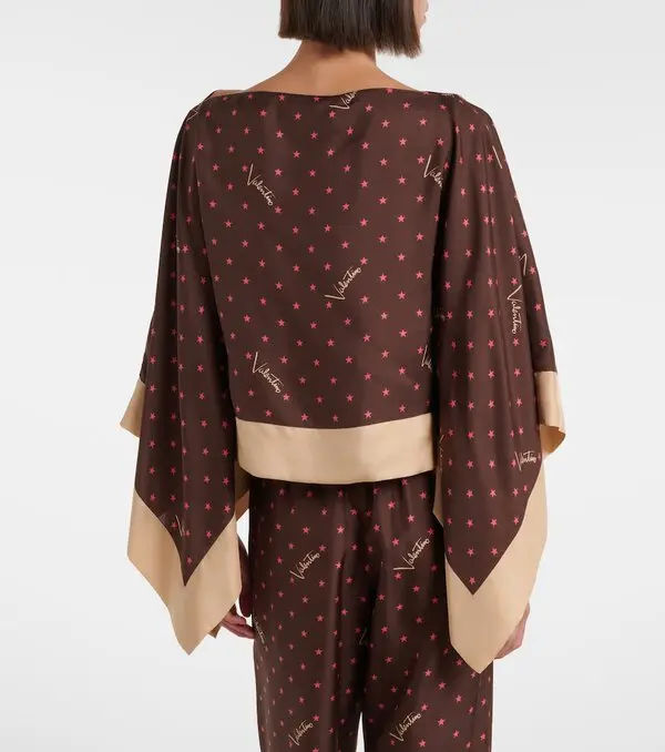 Valentino Garavani Printed Silk Twill Top