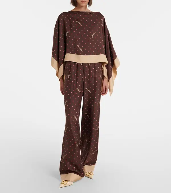 Valentino Garavani Printed Silk Twill Top