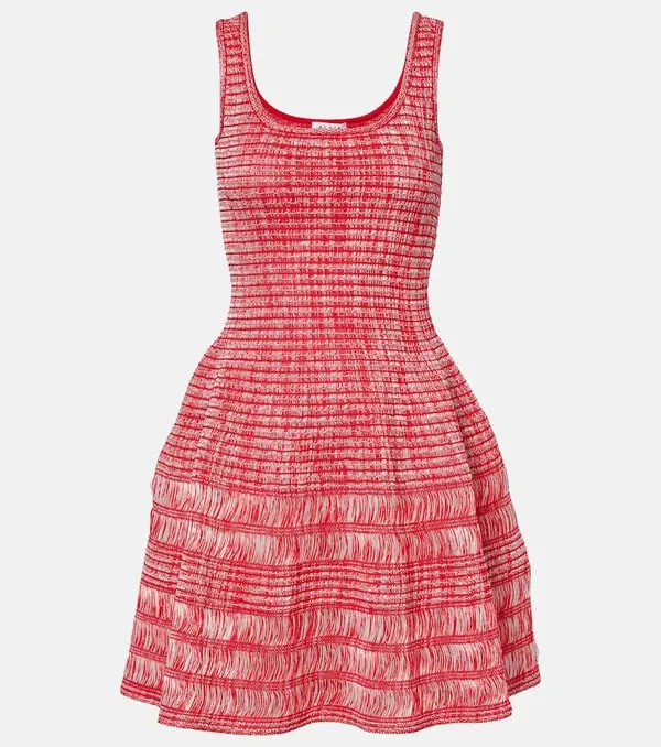 Alaïa Woven Viscose Blend Mini Dress