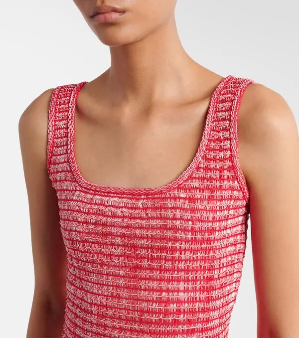 Alaïa Woven Viscose Blend Mini Dress