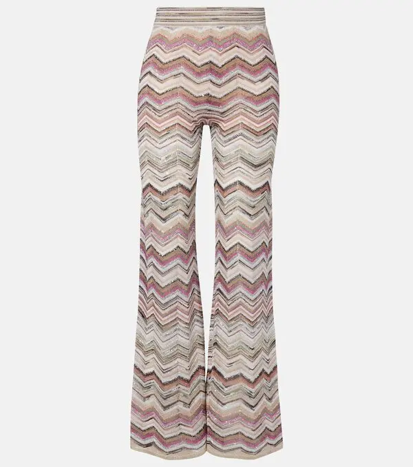 Missoni Zigzag Lame Wide-leg Pants